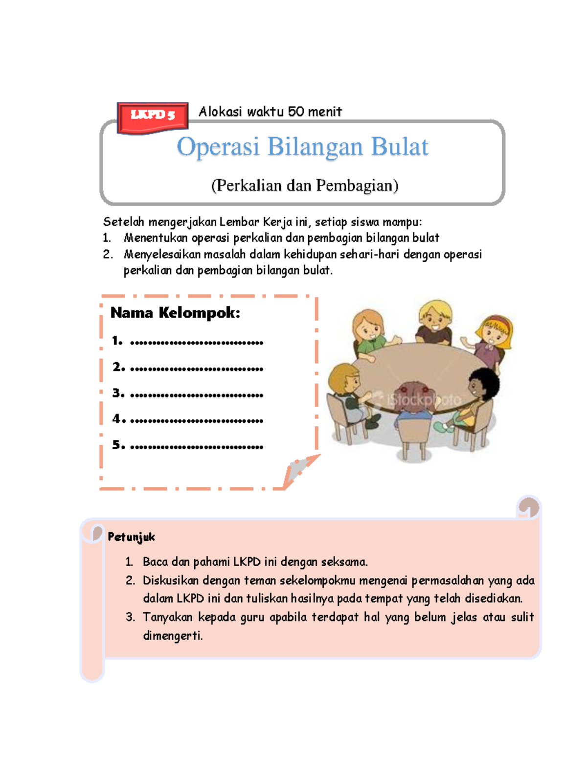 KJ LKPD Materi Micro Teaching - Nama Kelompok: 1 ...