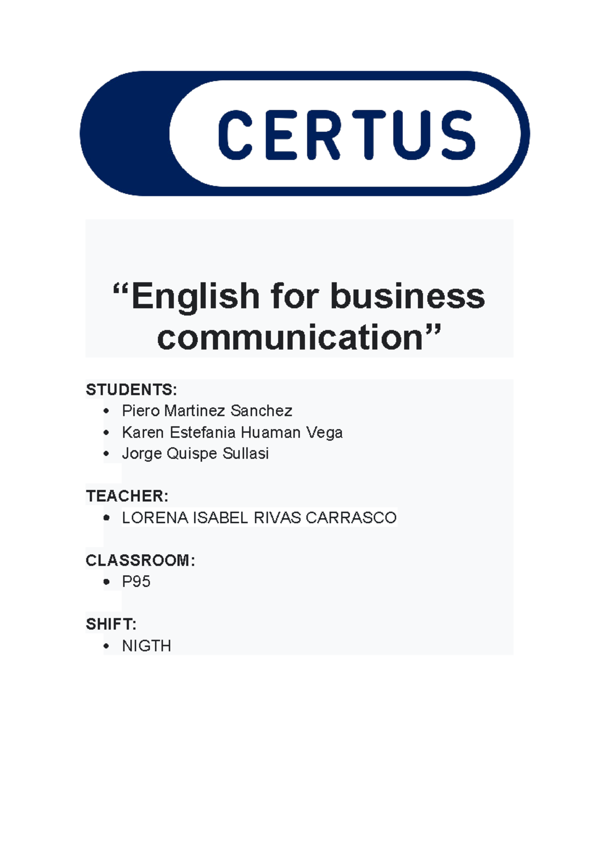 Evidence 4 Martinez-Huaman-Quispe - “English for business communication ...
