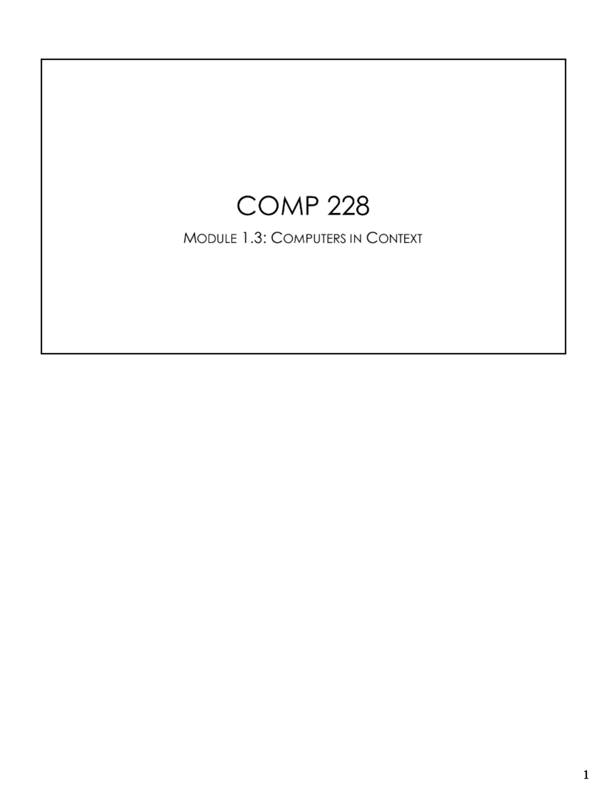 Module 1.3 228 - COMP 228 - Studocu