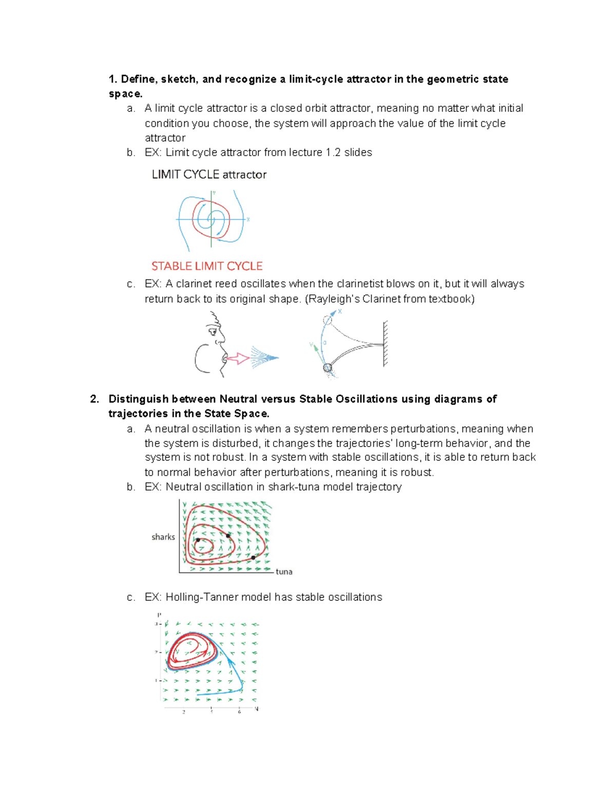 Ls 30b Hw 1 H9meworm Define Sketch And Recognize A Limit Cycle Attractor In The Geometric