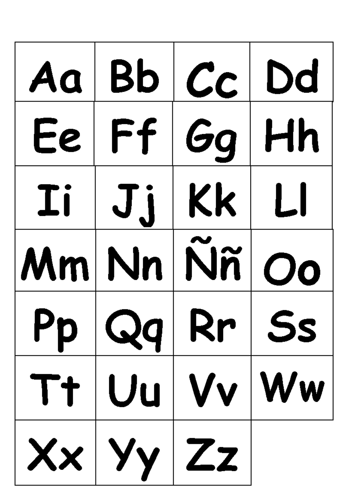 Abecedario scrip - Fundamentos de la Educación - Xx Yy Zz Aa Bb Cc Dd ...