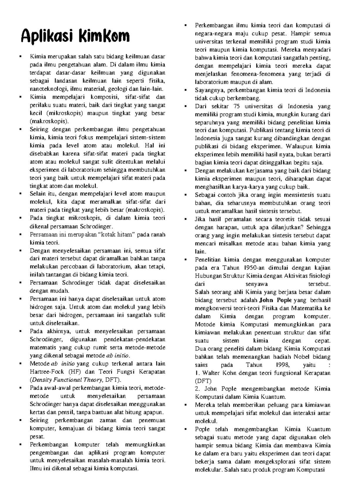 Aplikasi Kim Kom dan soal kimkom 20 - Aplikasi KimKom Kimia merupakan ...