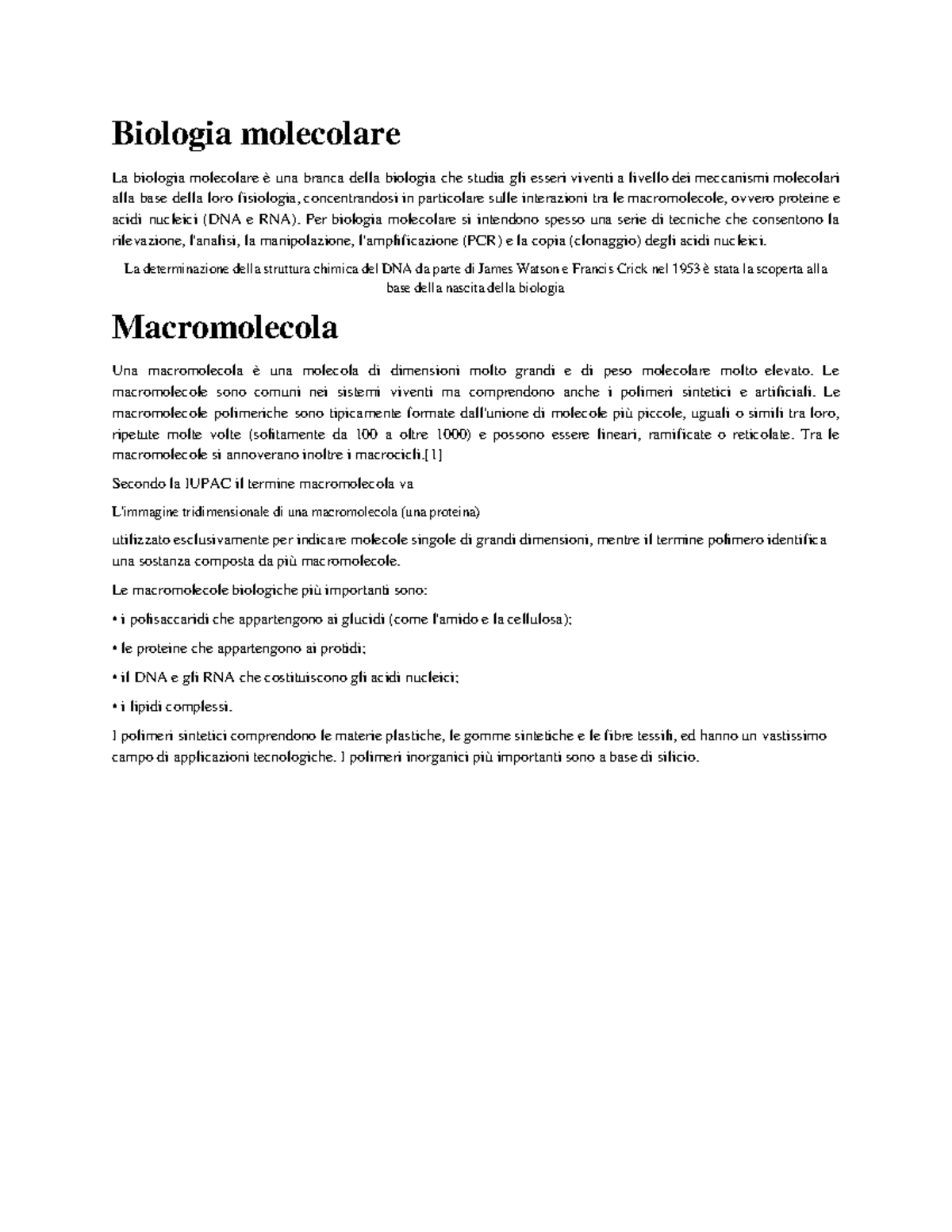 Biologia molecolare - Per biologia molecolare si intendono spesso una serie di tecniche che ...