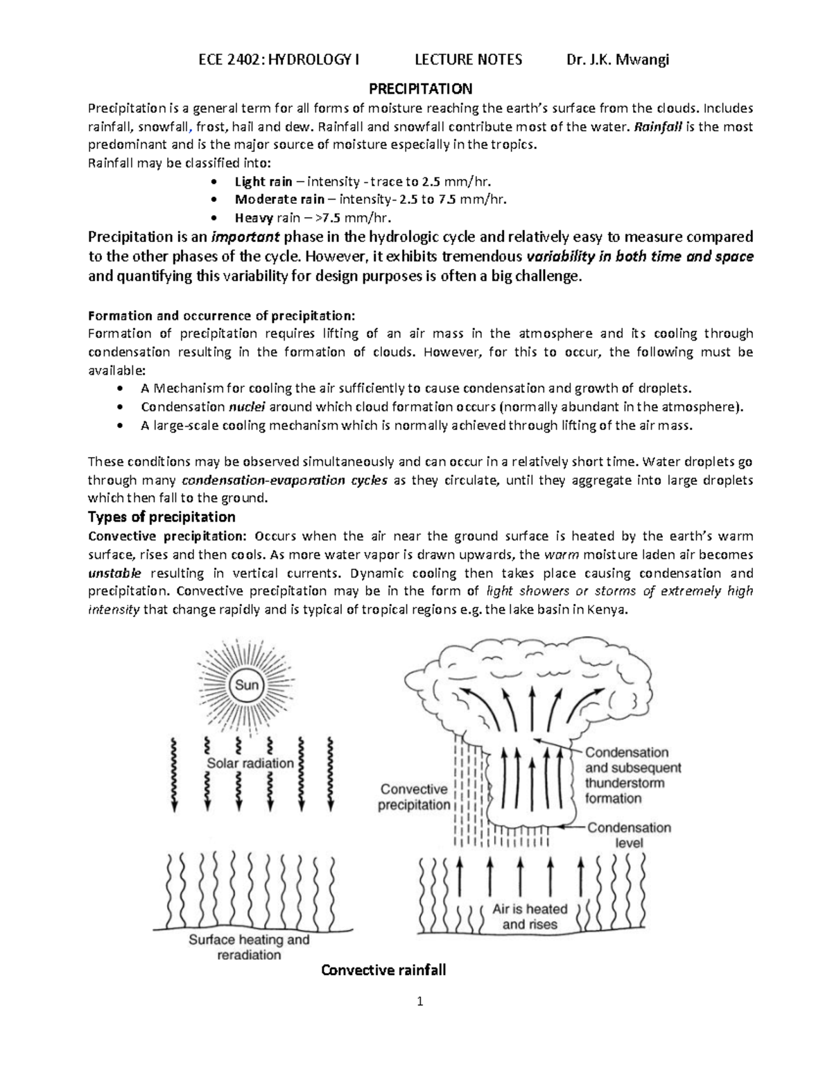 Precipitation - PRECIPITATION Precipitation is a general term for all ...