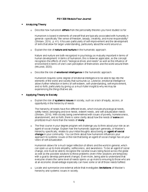 PSY491 Module 3 Milestone - Module Three Milestone Describe how you ...