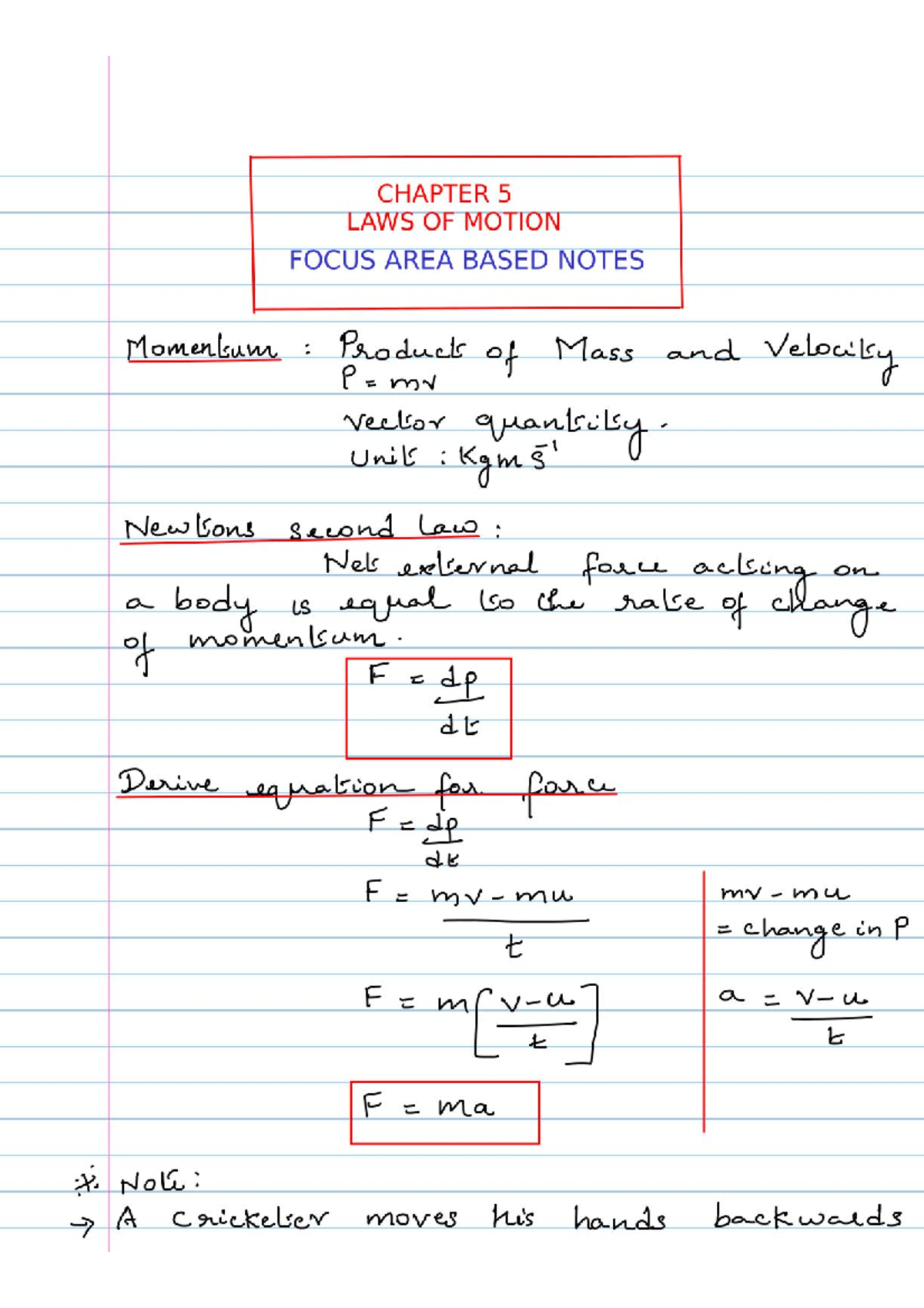 Law of motion study guide ( physics) - Plus two science - Studocu