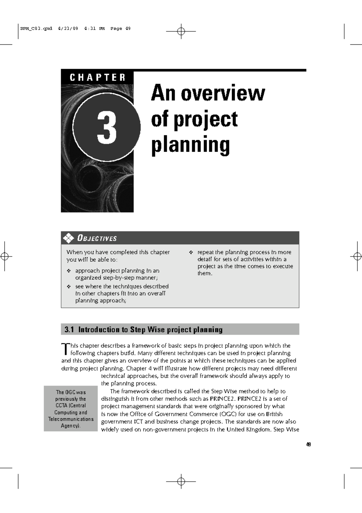 Chapter 3 Project Planning - 3 Introduction to Step Wise project ...