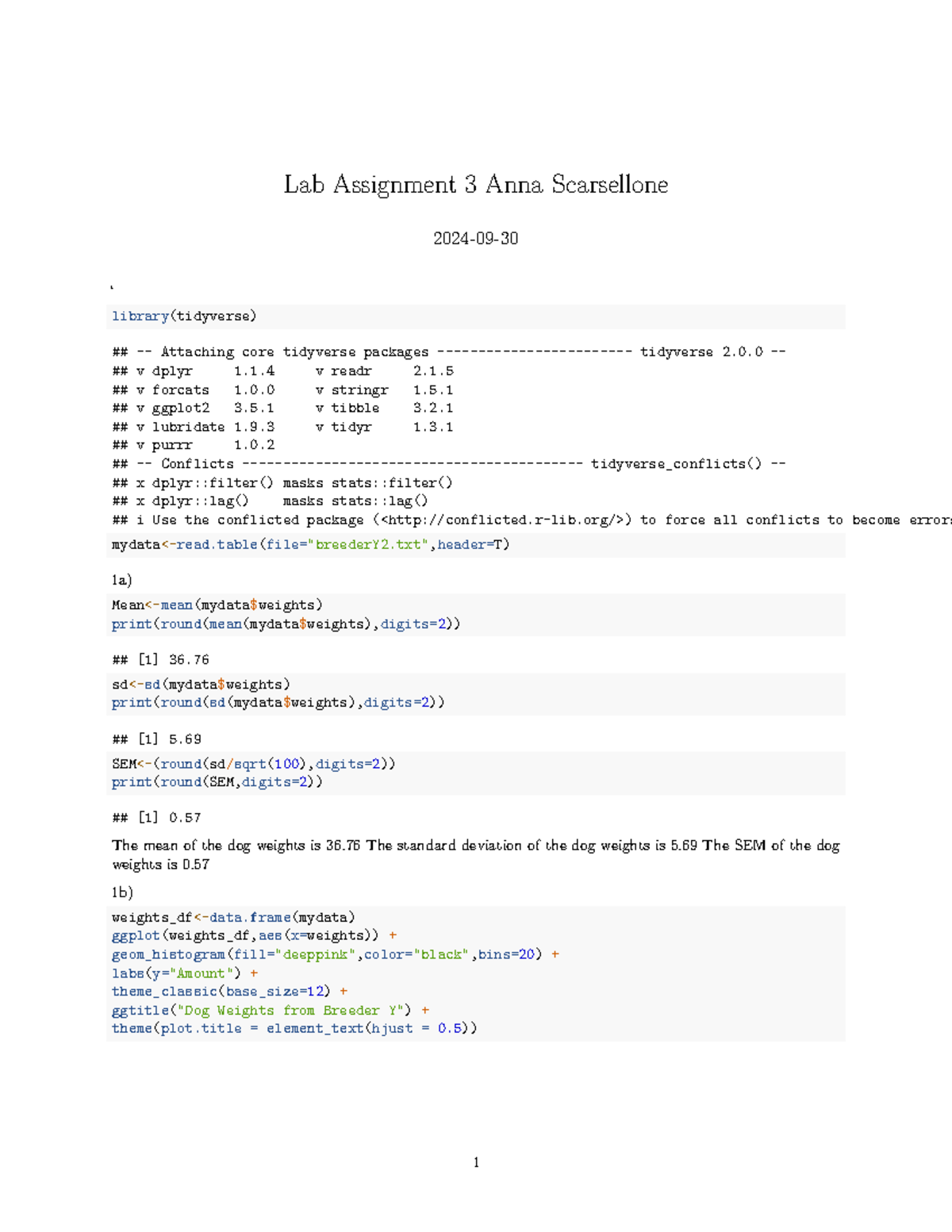 Lab 3 Assigment Anna Scarsellone - Lab Assignment 3 Anna Scarsellone 2024-09- ‘ library ...