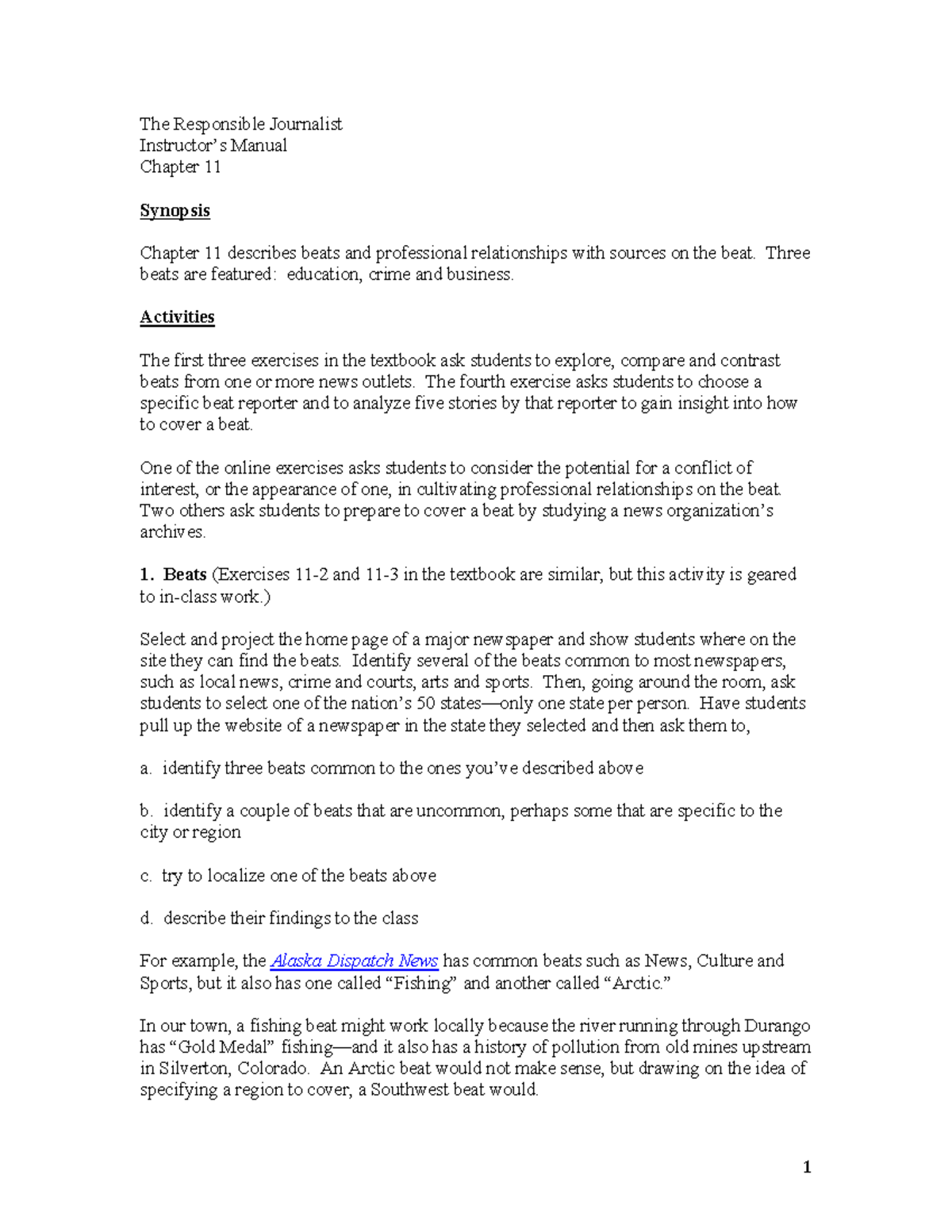 IM Chapter 11 - nice - The Responsible Journalist Instructor’s Manual ...