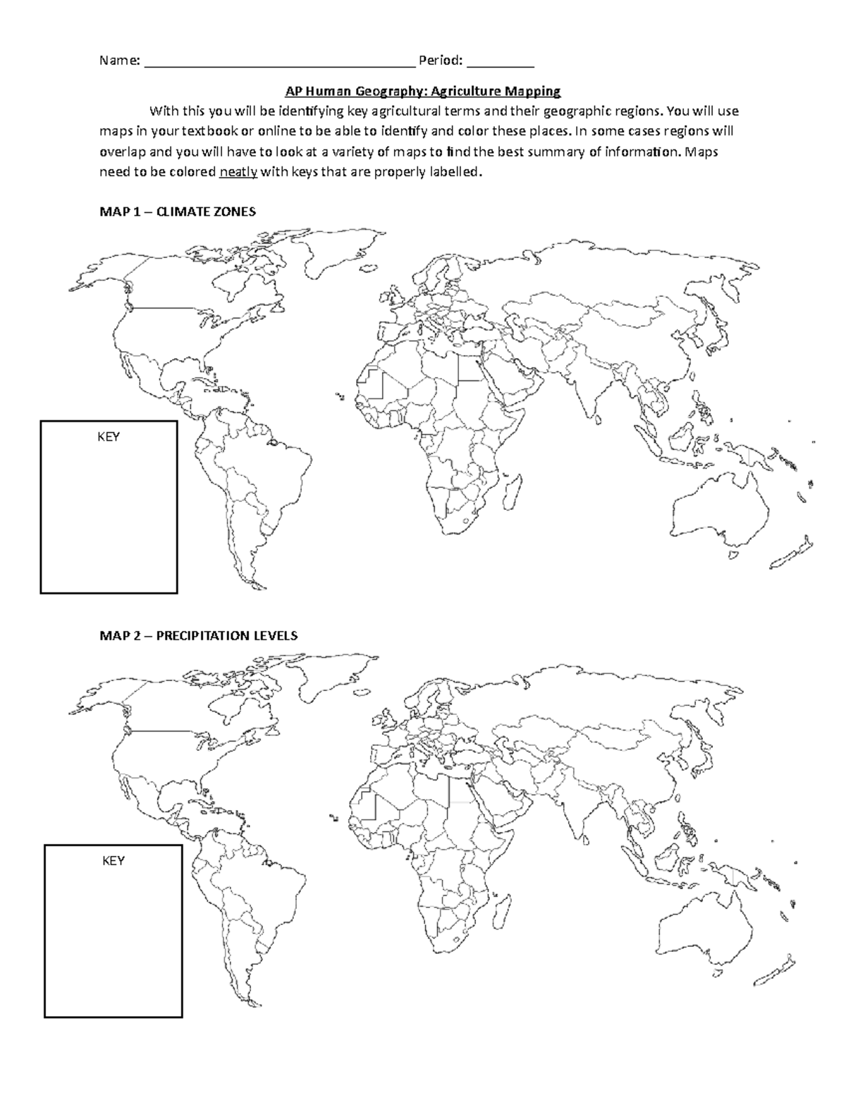 Agriculture Map Project - Name ...