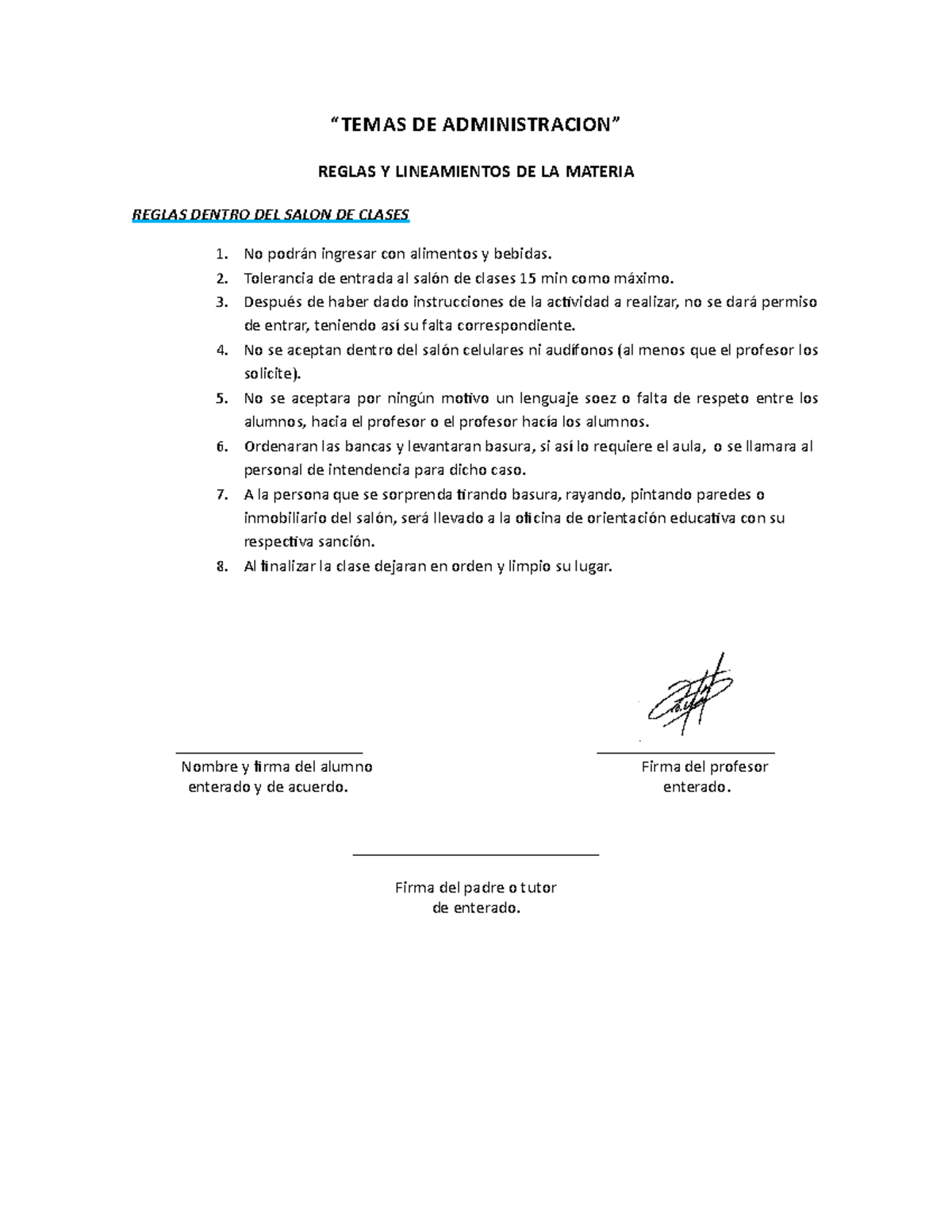 Reglas Y Lineamientos Admon 2020 - “TEMAS DE ADMINISTRACION” REGLAS Y ...