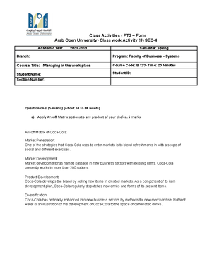B123 MTA focus Topics- Spring 2017-2018-1 - Management Practice - Studocu