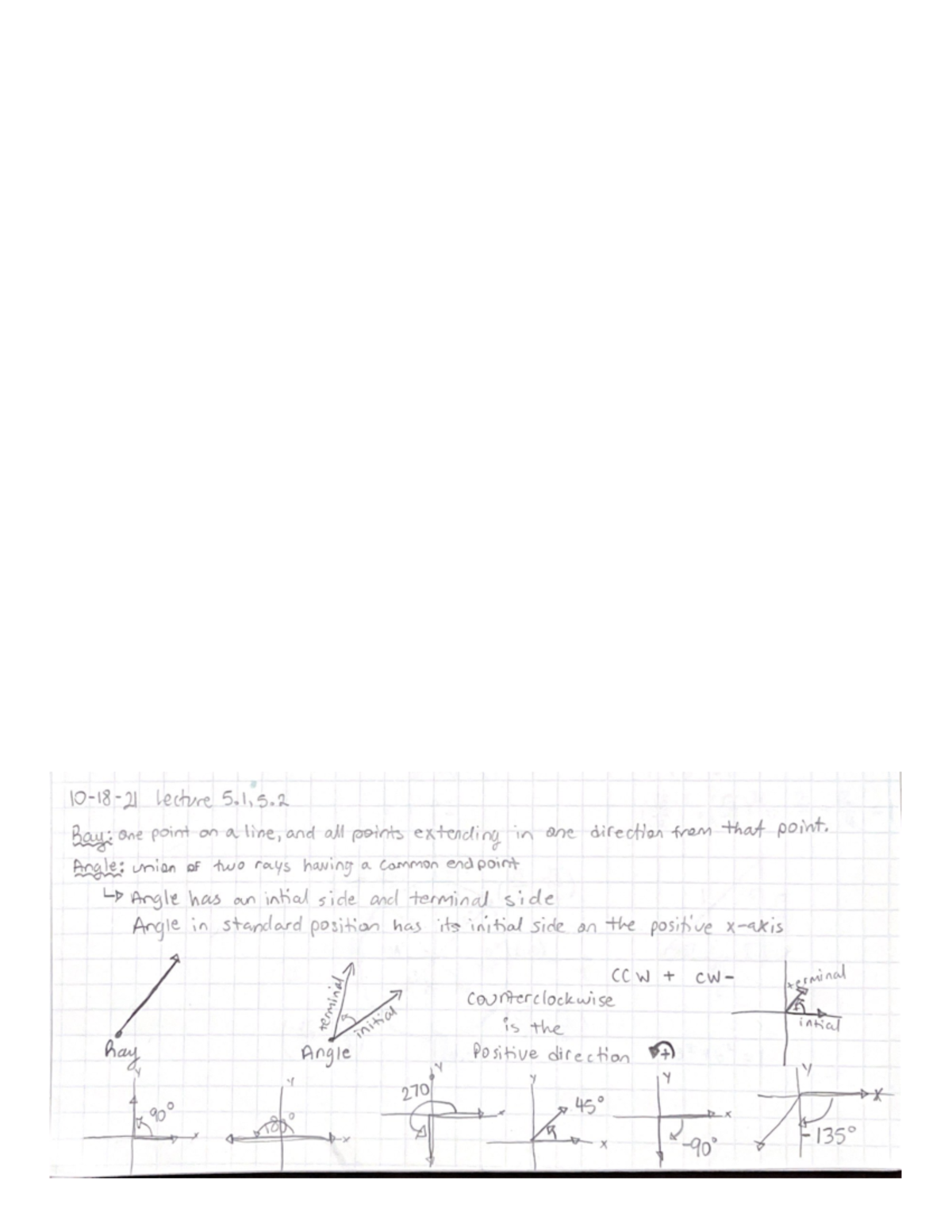 Radian Degrees and Unit Cirlce - MATH 125 - Studocu