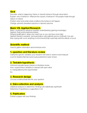 psychology notes- 9/20 - Chapter 2- The Brain Scientists used lesioning ...