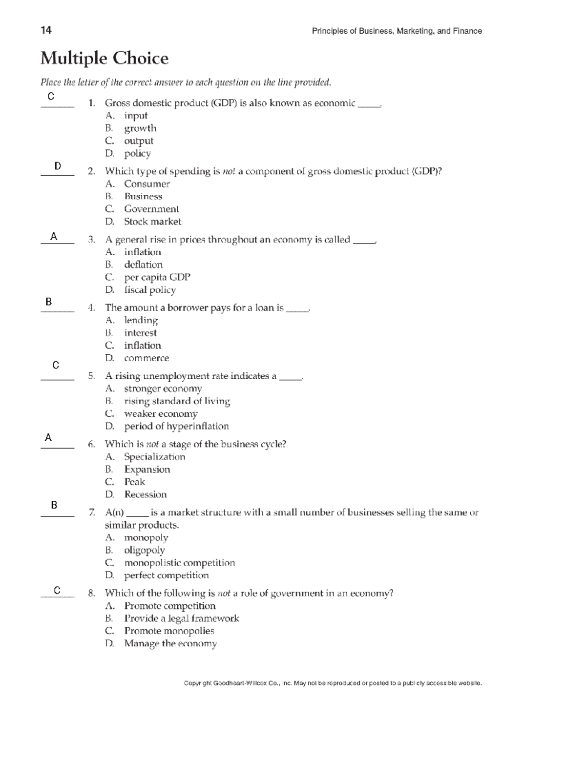 PBMF Multiple Choice 2 - EDUC 2301 - Studocu