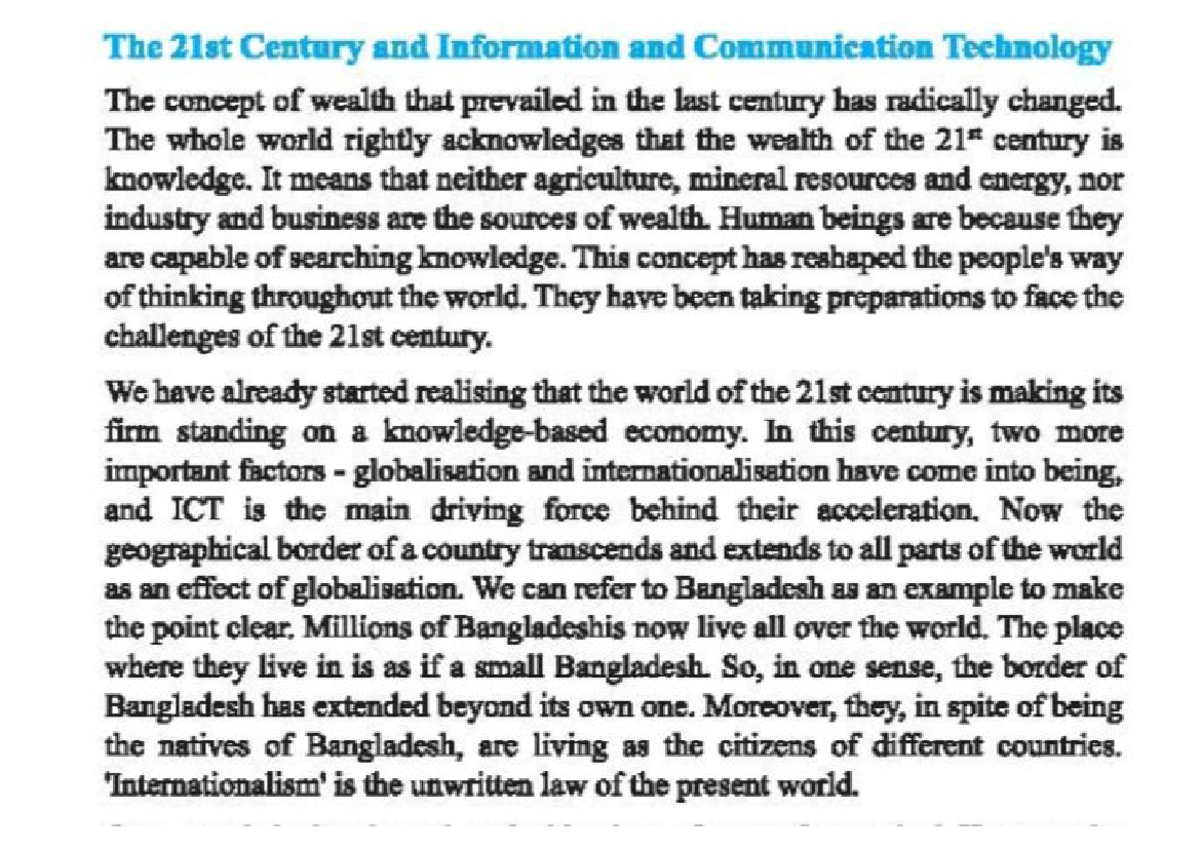 21st century and ICT - Computer and Information systems - Studocu
