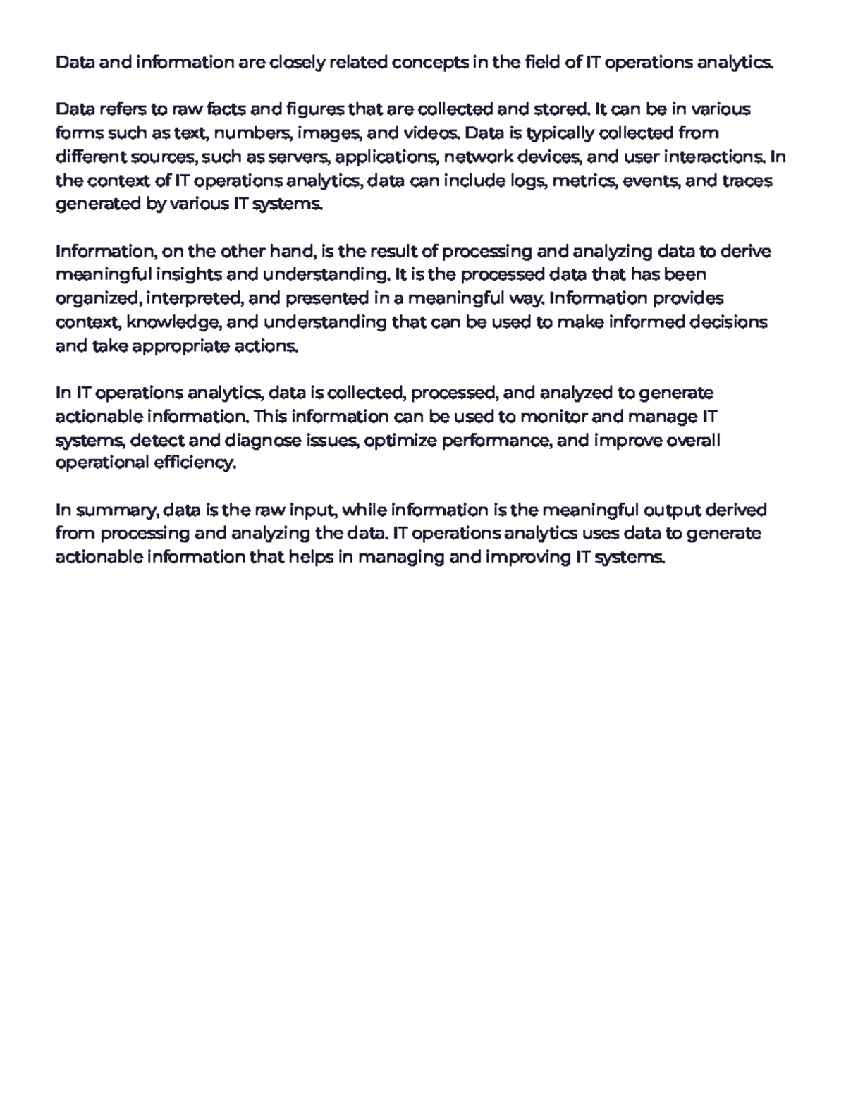 6.Data and information - Data refers to raw facts and gures that are ...