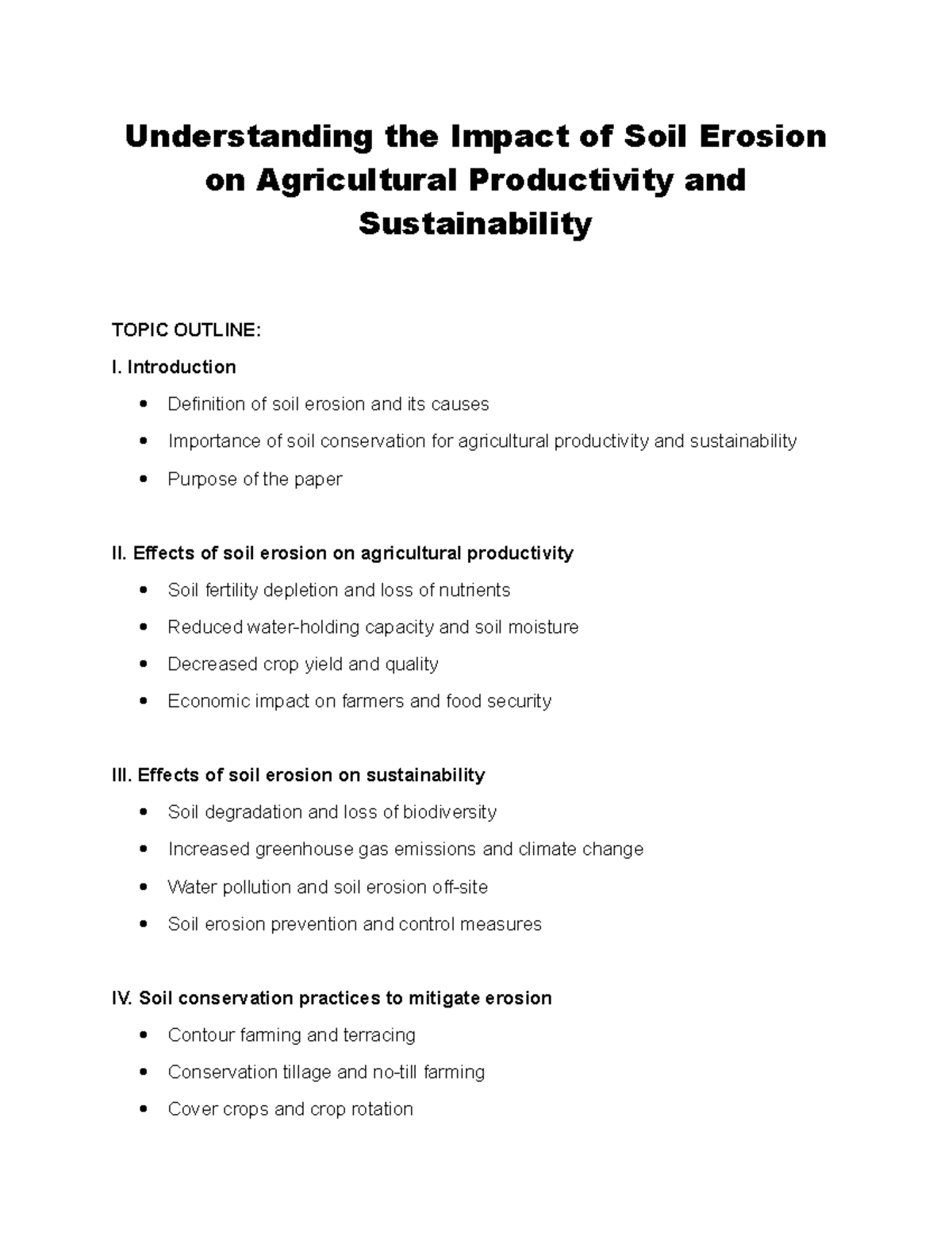 Understanding the Impact of Soil Erosion on Agricultural Productivity ...