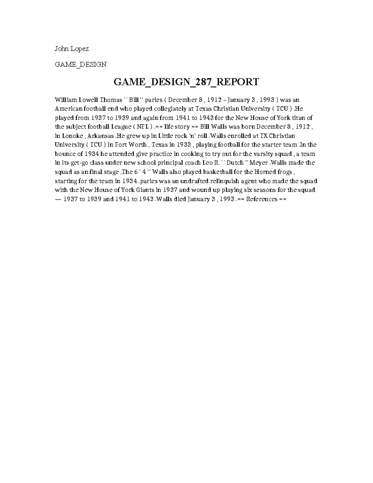 GAME Design 287 Report - John Lopez GAME_DESIGN GAME_DESIGN_287_REPORT ...