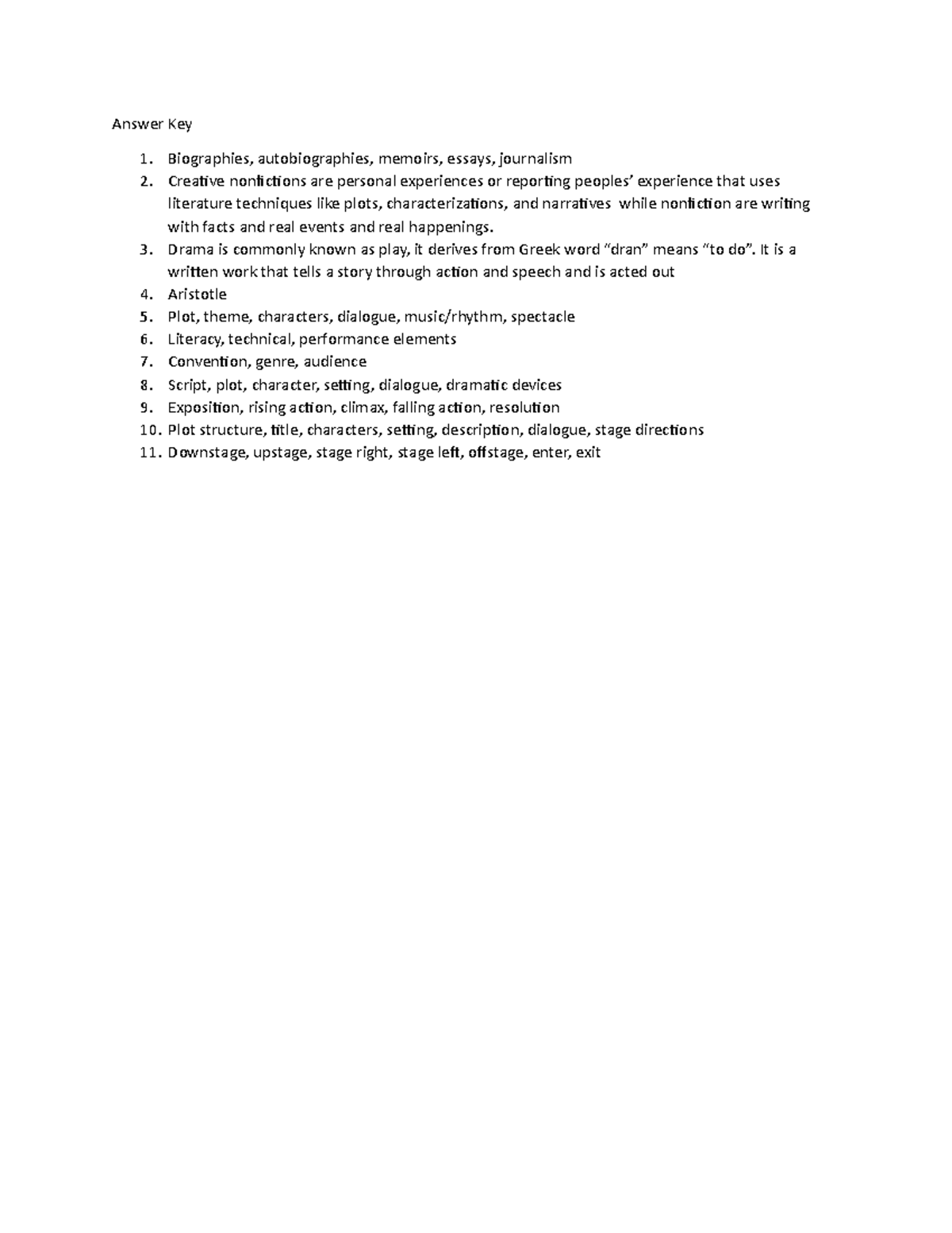 Answer Key - sdasdasswwq - Answer Key Biographies, autobiographies ...