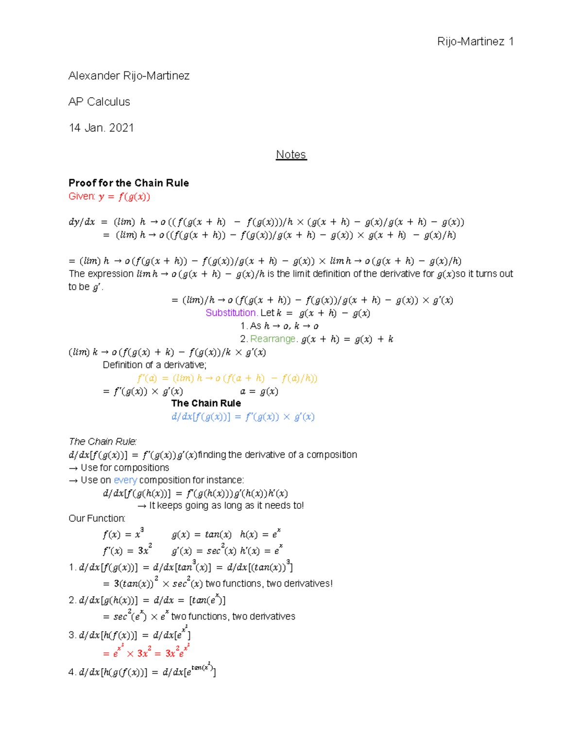 Introduction to Functions and Calculus Lecture Notes - Alexander Rijo ...