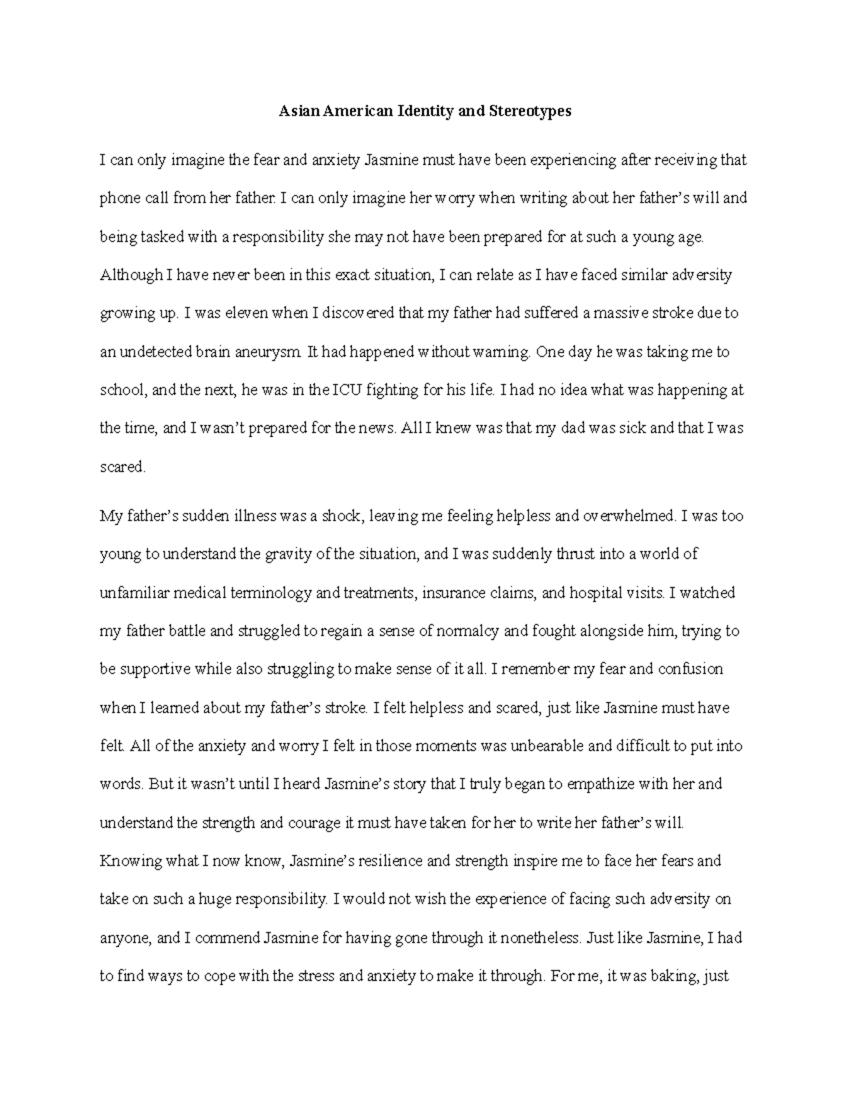 Lesson 07 Short Essay on Asian American Identity and Stereotypes ...