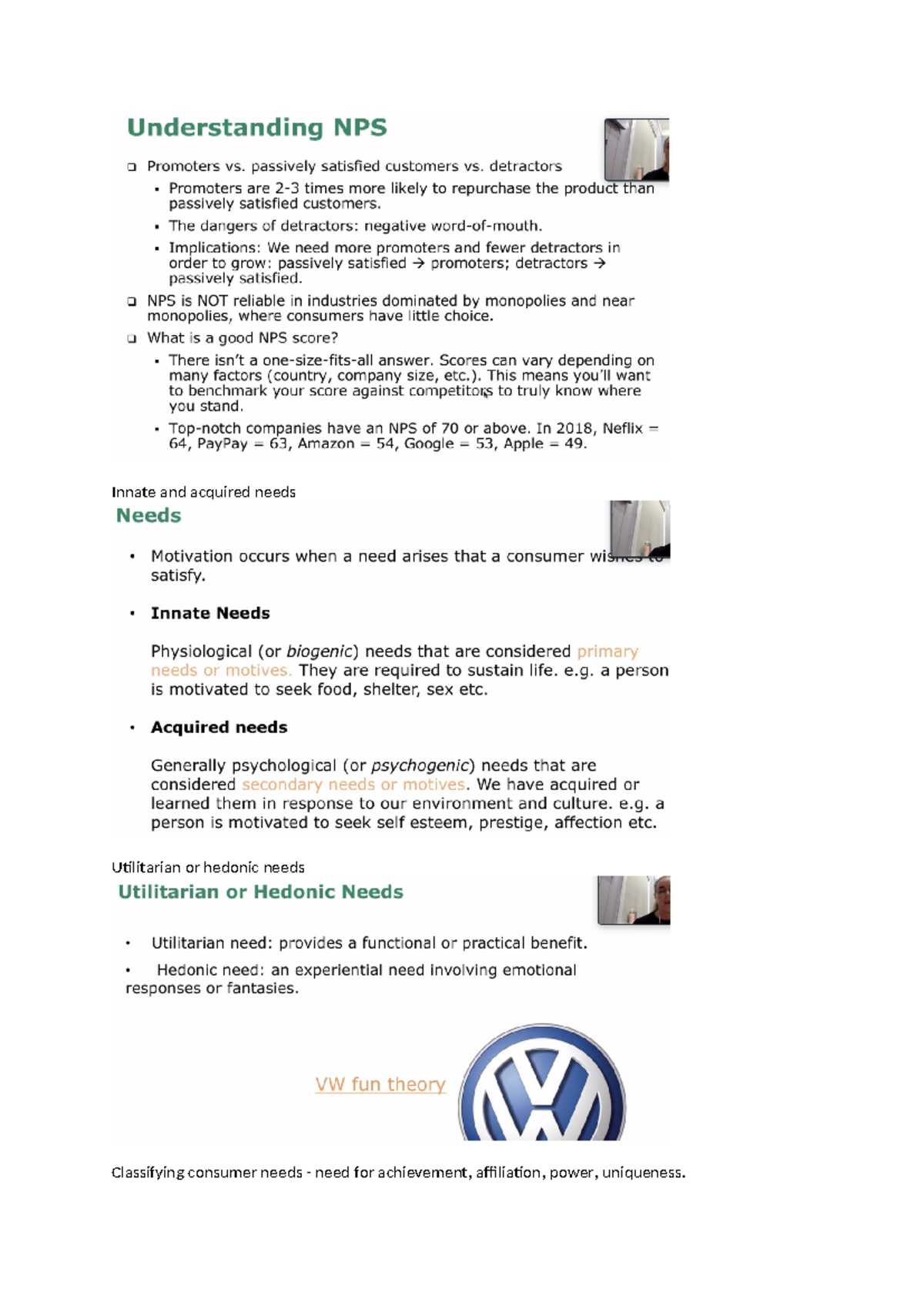 6 - consumer behaviour - Innate and acquired needs Utilitarian or ...