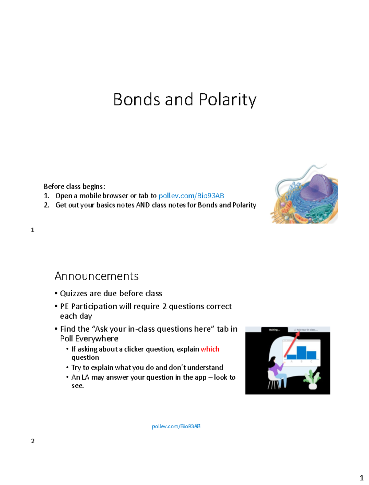 02 Class Bonds and Polarity Notes - Bonds and Polarity Before class ...