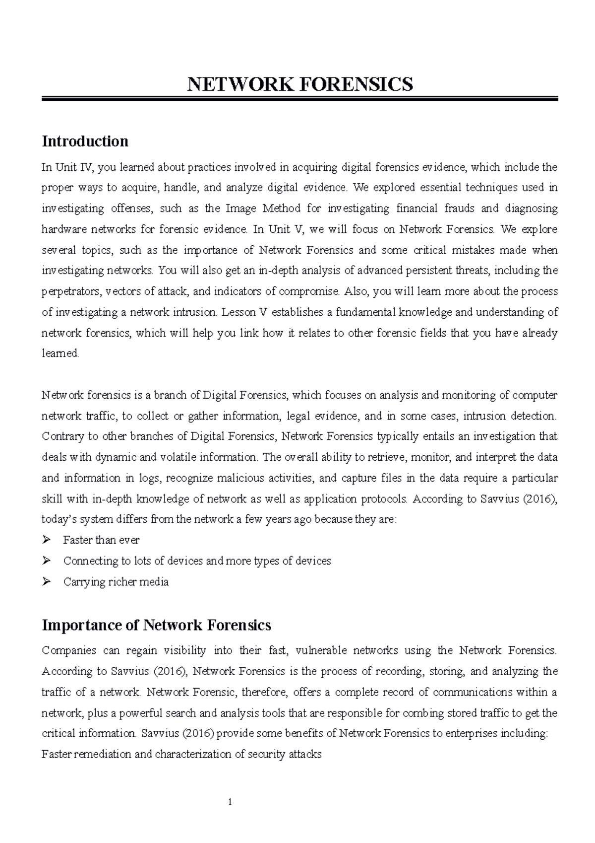 Network Forensics Investigation EDIT - NETWORK FORENSICS Introduction ...