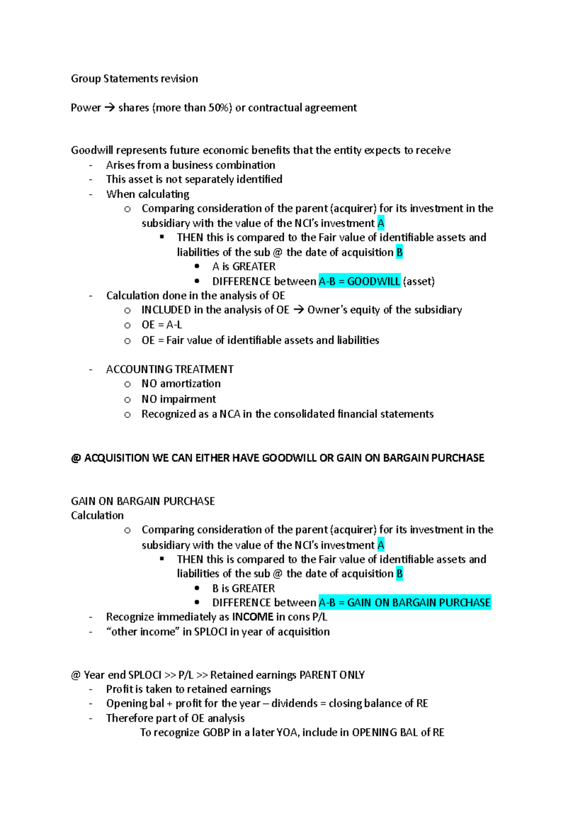 Group Statements revision - Group Statements revision Power shares ...