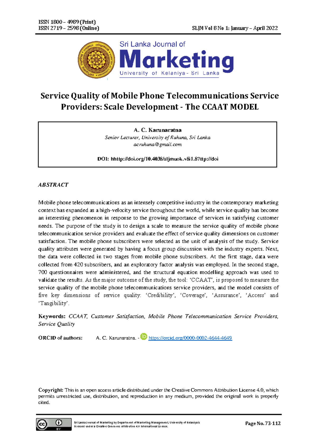Service Quality of Mobile Phone Telecomm 2022 - ISSN 2719 – 2598 ...