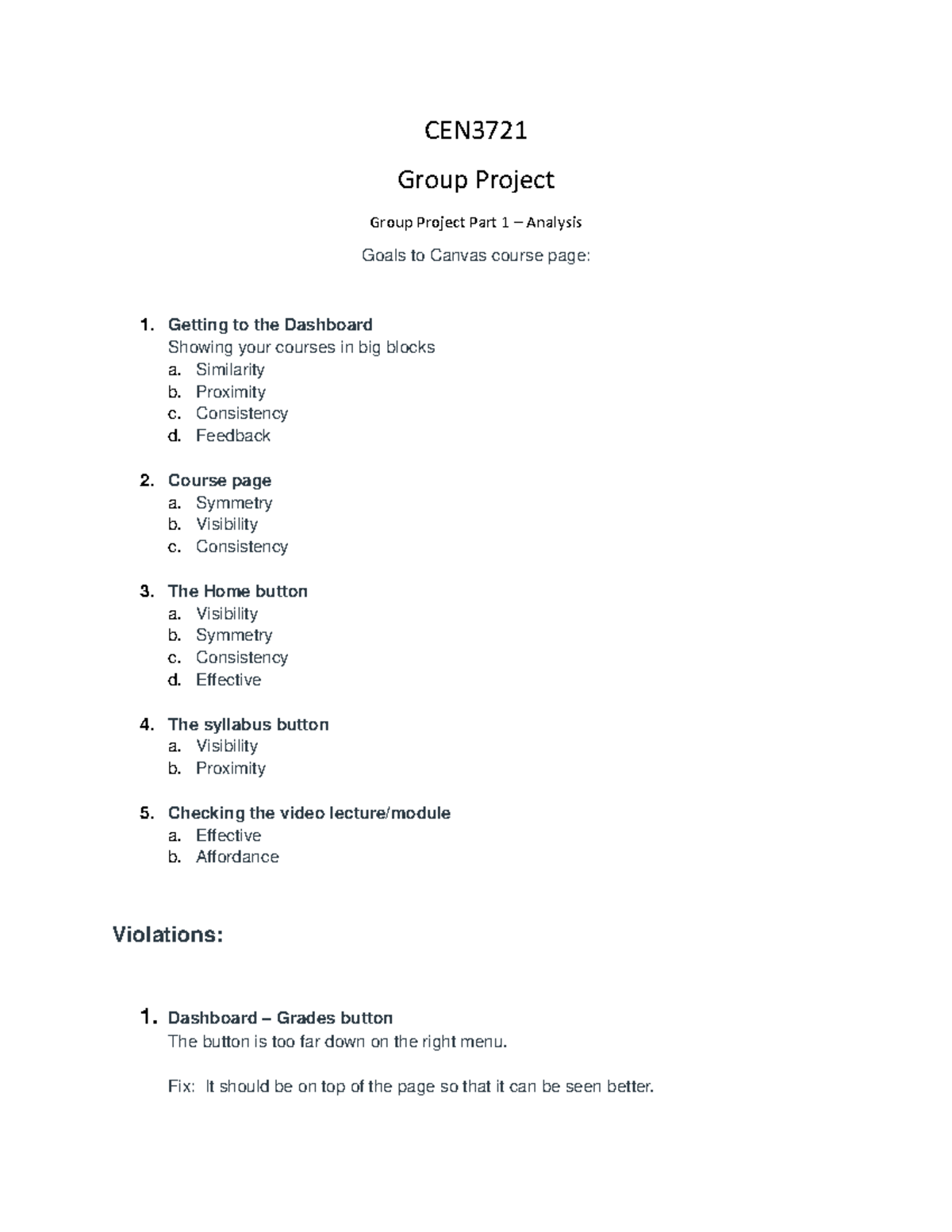 Group Project 2A Step 1 - CEN Group Project Group Project Part 1 – Analysis Goals to Canvas ...