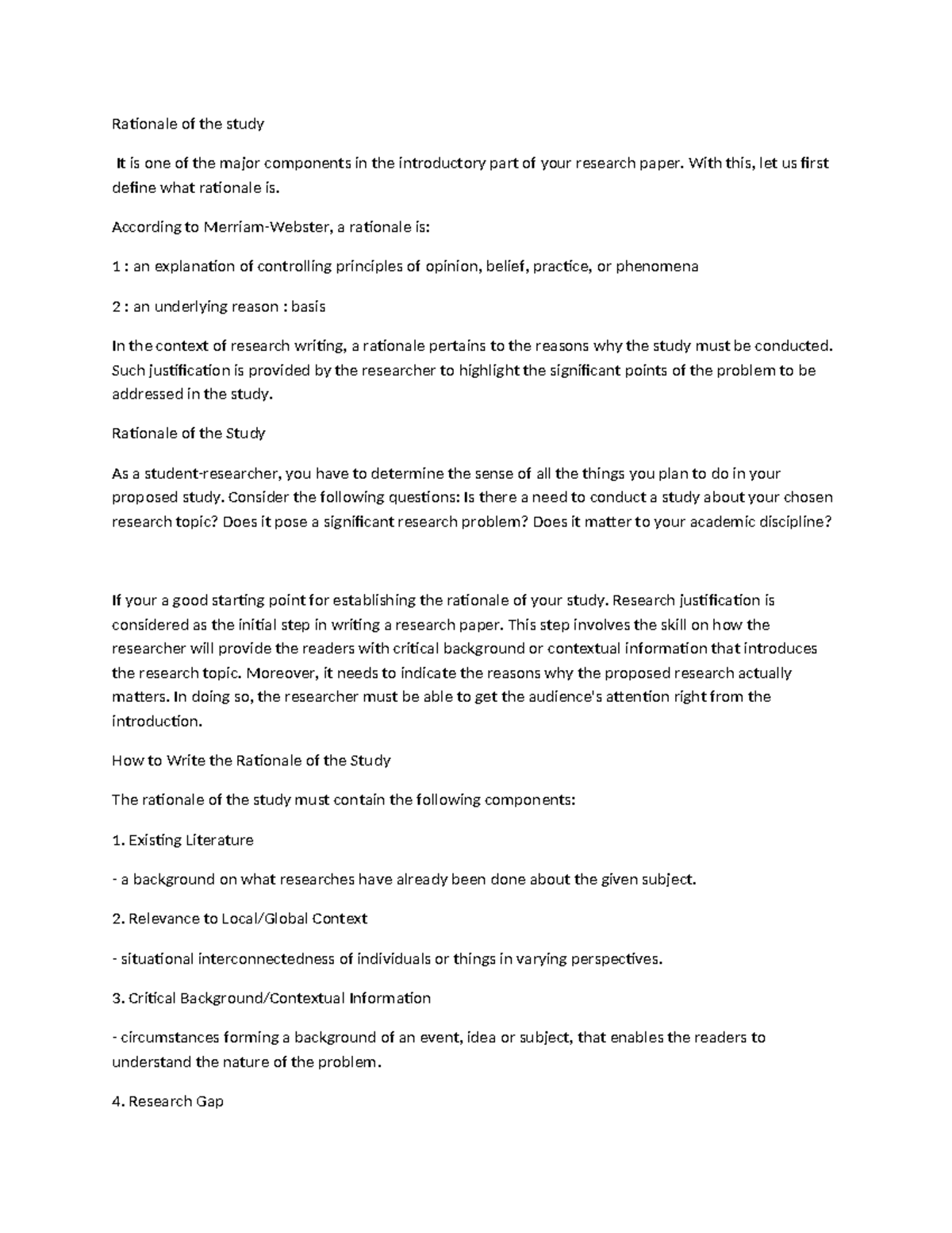 Rationale of th-WPS Office - Rationale of the study It is one of the ...