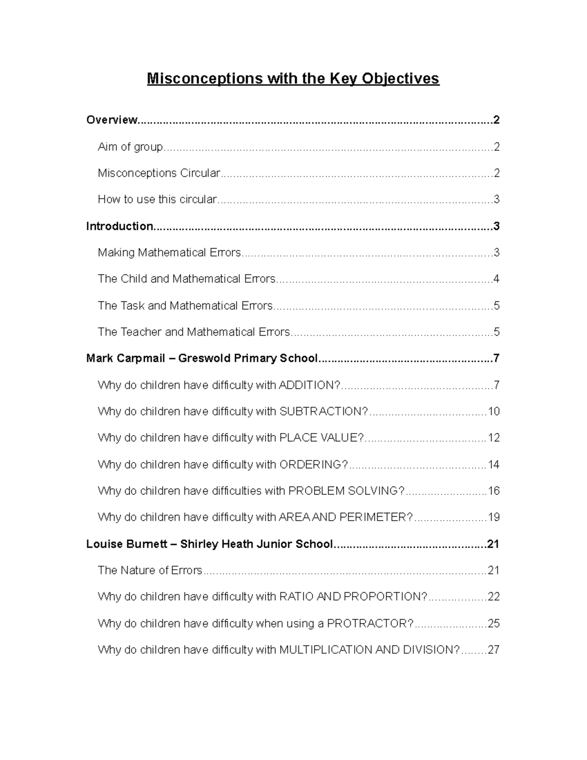 Misconceptions With The Key Objectives 2 Misconceptions With The Key