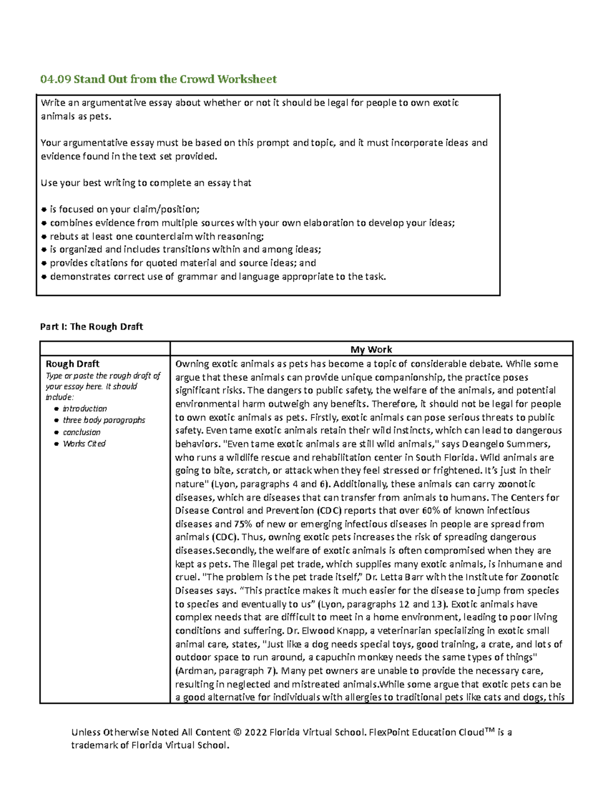 4.09 Stand Out from the Crowd worksheet - 04 Stand Out from the Crowd ...