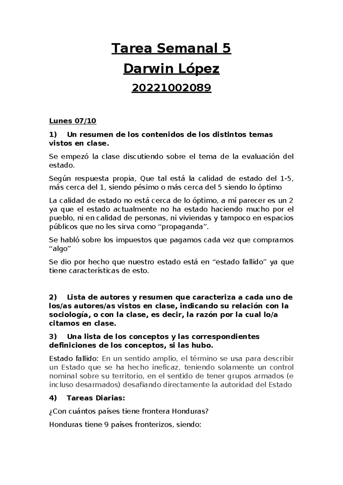 Tarea semanal 5 - dsadas - Tarea Semanal 5 Darwin López 20221002089 ...
