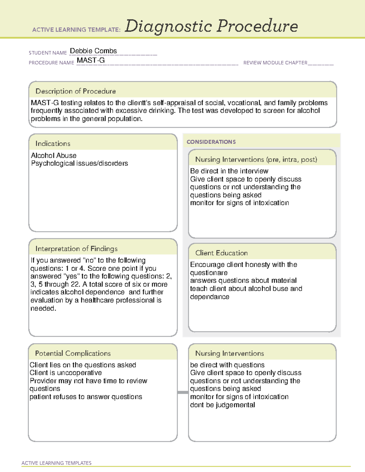 Diagnostic procedure 2 - ACTIVE LEARNING TEMPLATES Diagnostic Procedure ...