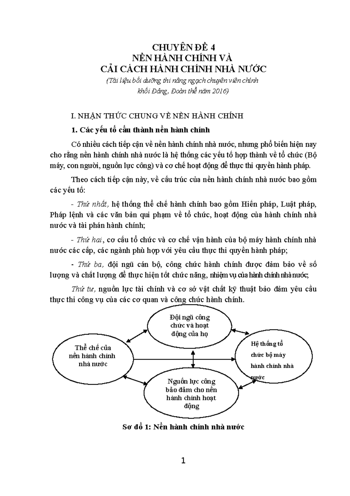 Chuyen de 4 - finer - CHUYÊN ĐỀ 4 NỀN HÀNH CHÍNH VÀ CẢI CÁCH HÀNH CHÍNH ...