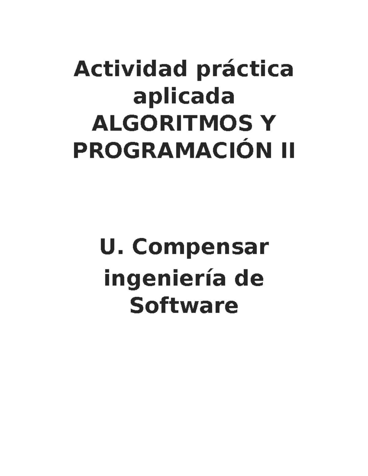 Algoritmos Y Programación Ii Camilo C Actividad Práctica Aplicada Algoritmos Y ProgramaciÓn Ii
