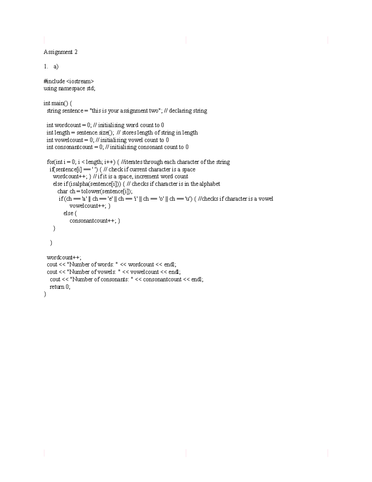 Assignment 2 MIAE 215 prof Hamid Taghavifar - Assignment 2 a) #include using - Studocu