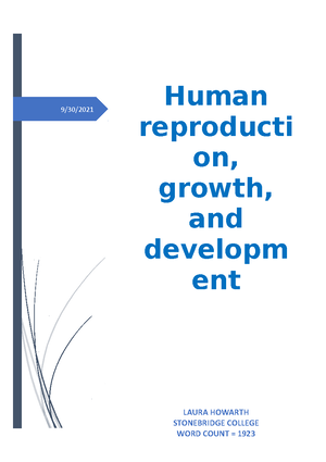 Illustrated report on Human Reproduction unit 10 - Human Reproduction ...