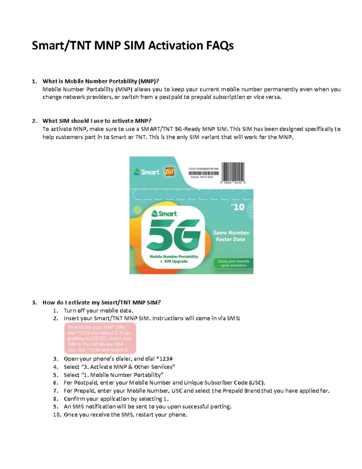 Smarttnt mnp sim activation faqs 20220218 - Smart/TNT MNP SIM ...