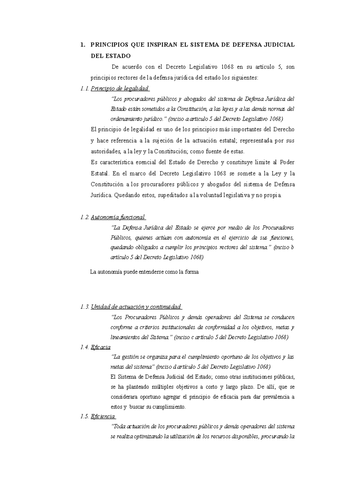 Principios - APUNTES - 1. PRINCIPIOS QUE INSPIRAN EL SISTEMA DE DEFENSA ...