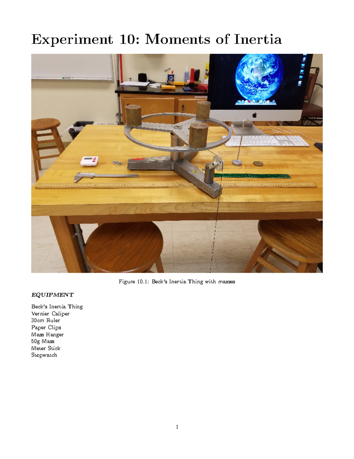 Momentsof Inertia - akjef - Experiment 10: Moments of Inertia Figure 10 ...
