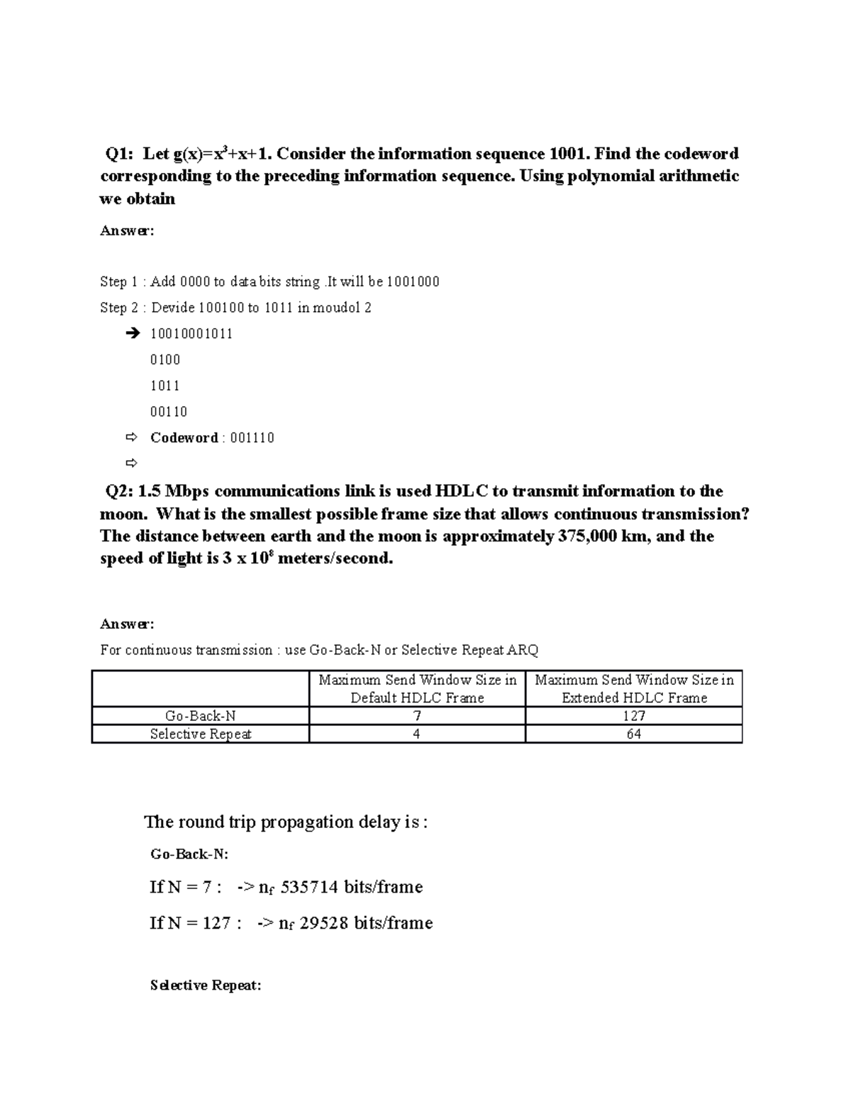 PE NWC203c - csc - Q1: Let g(x)=x 3 +x+1. Consider the information ...