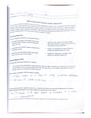 Astronomy 100 LAB Exercise 1 [1464] - ASTRONOMY 100 LAB EXERCISE 1 ...