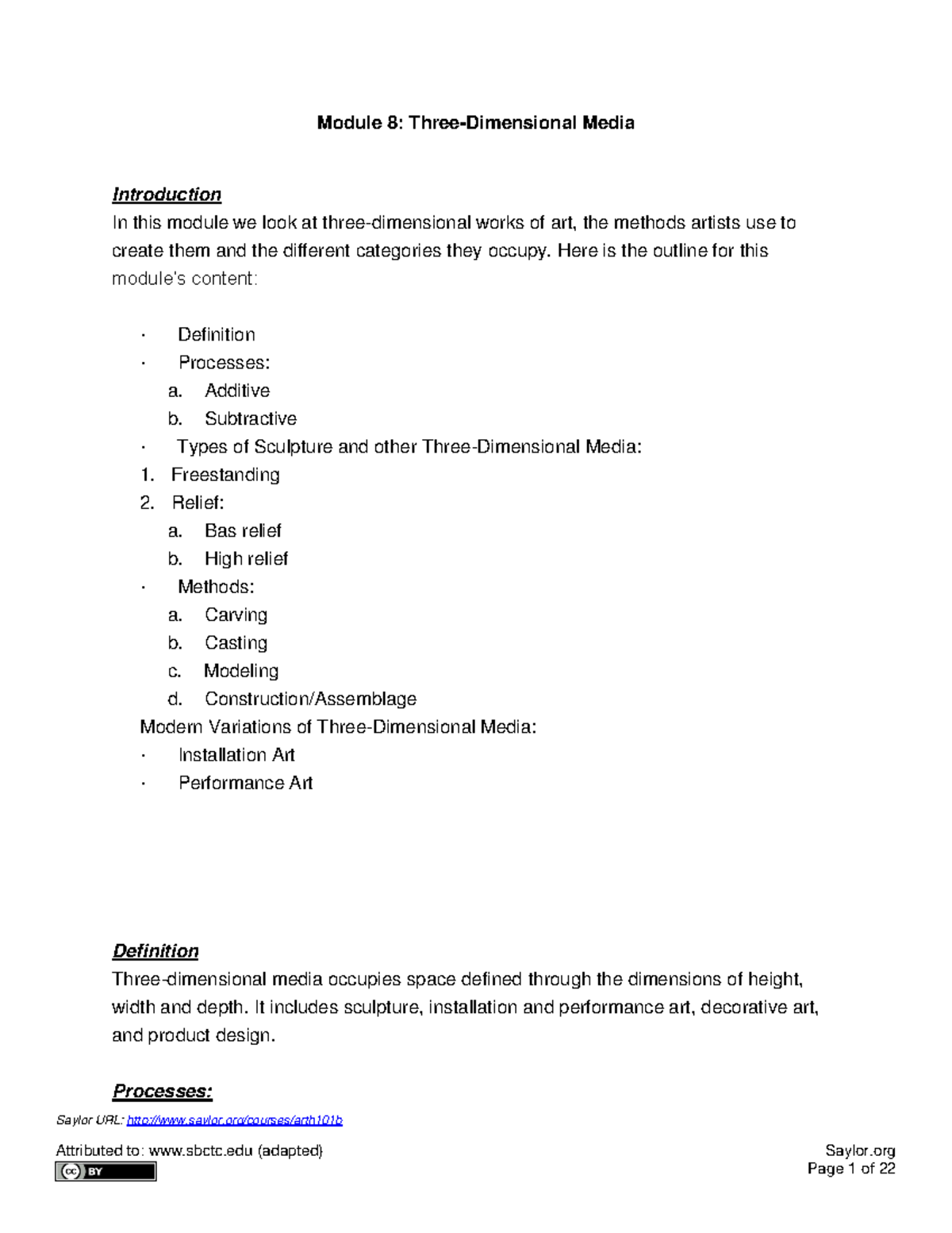 Module-8 - Three Dimensional Media - Saylor URL: saylor/courses ...