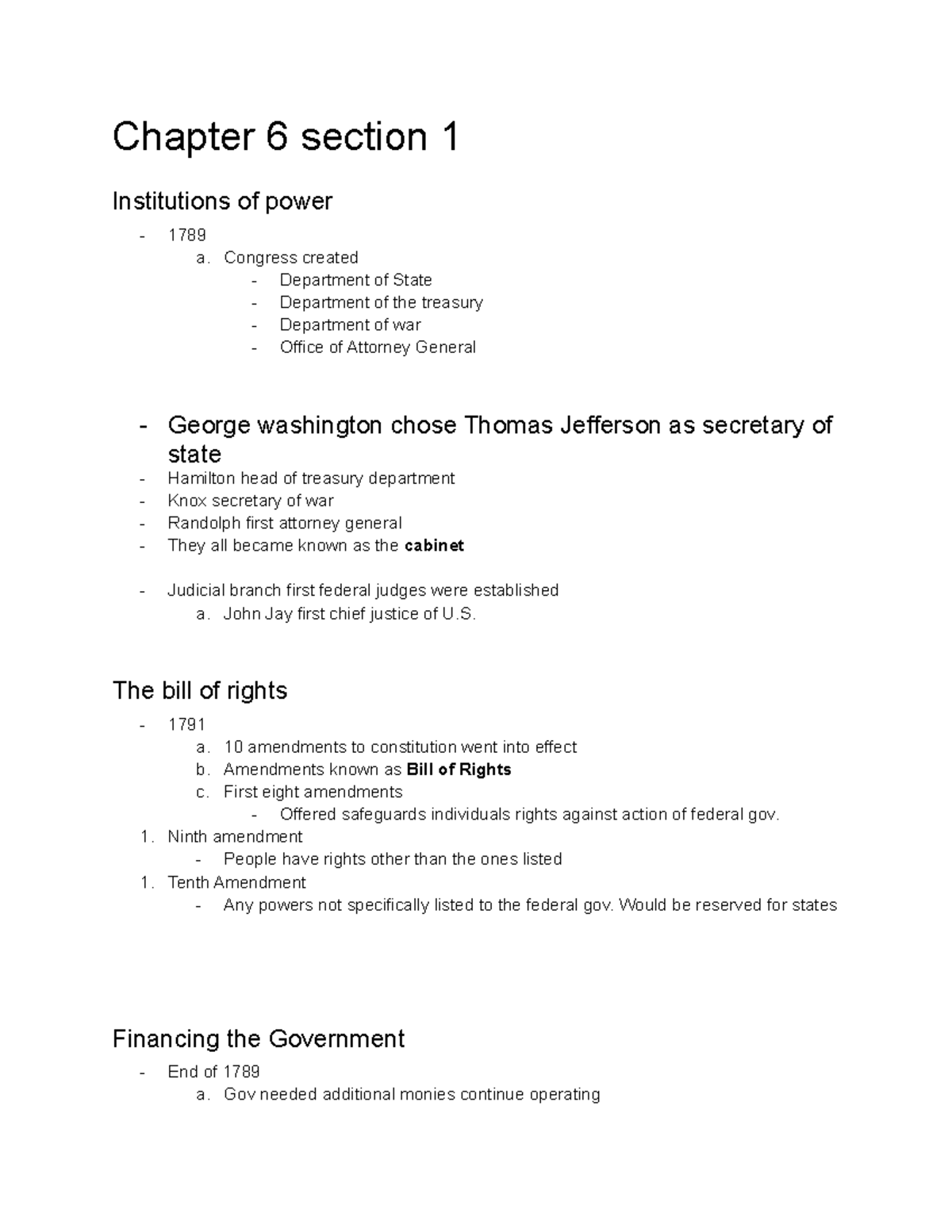 Chapter 6 section 1 - History Summary - Chapter 6 section 1 ...