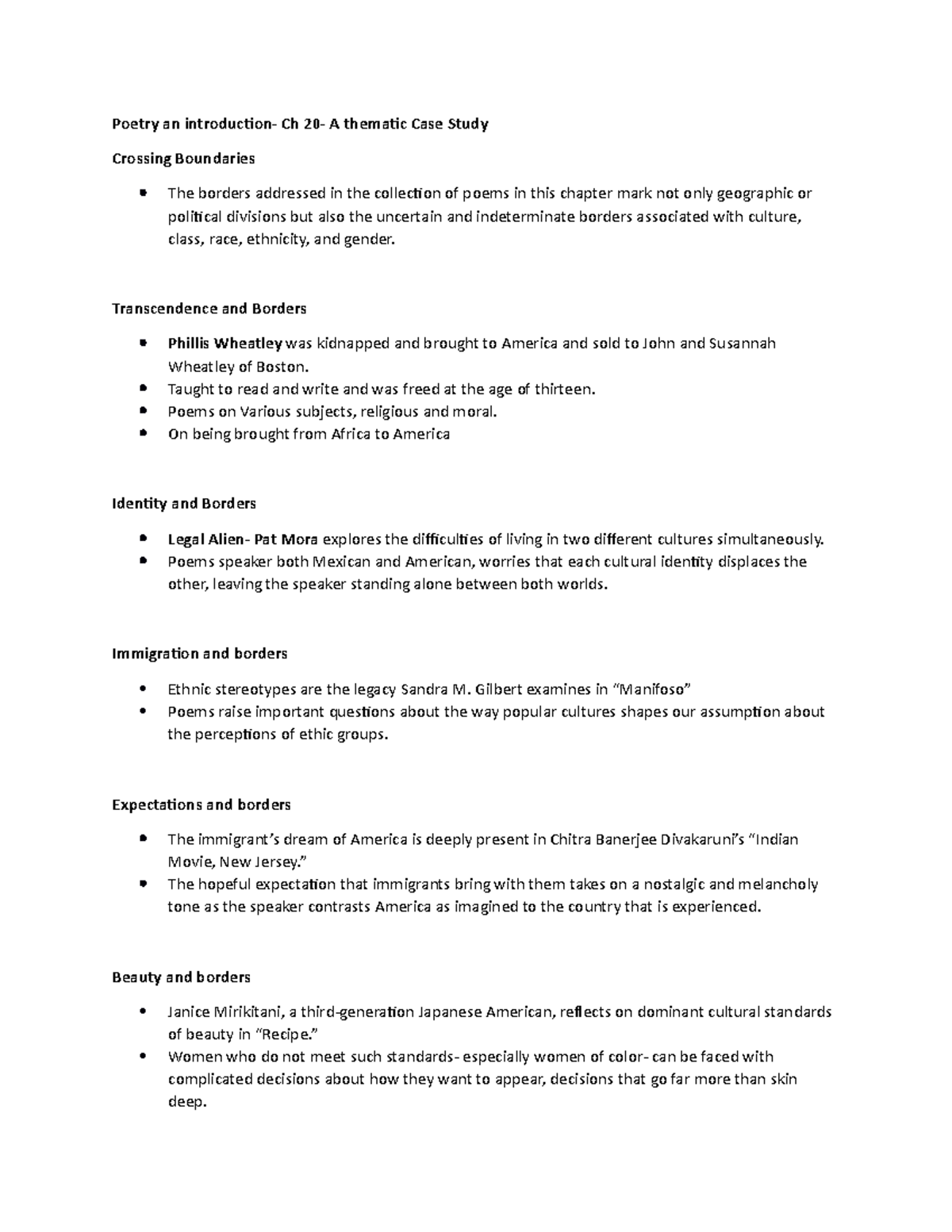 Poetry an introduction- ch 20 crossing borders (525-540) - Poetry an ...