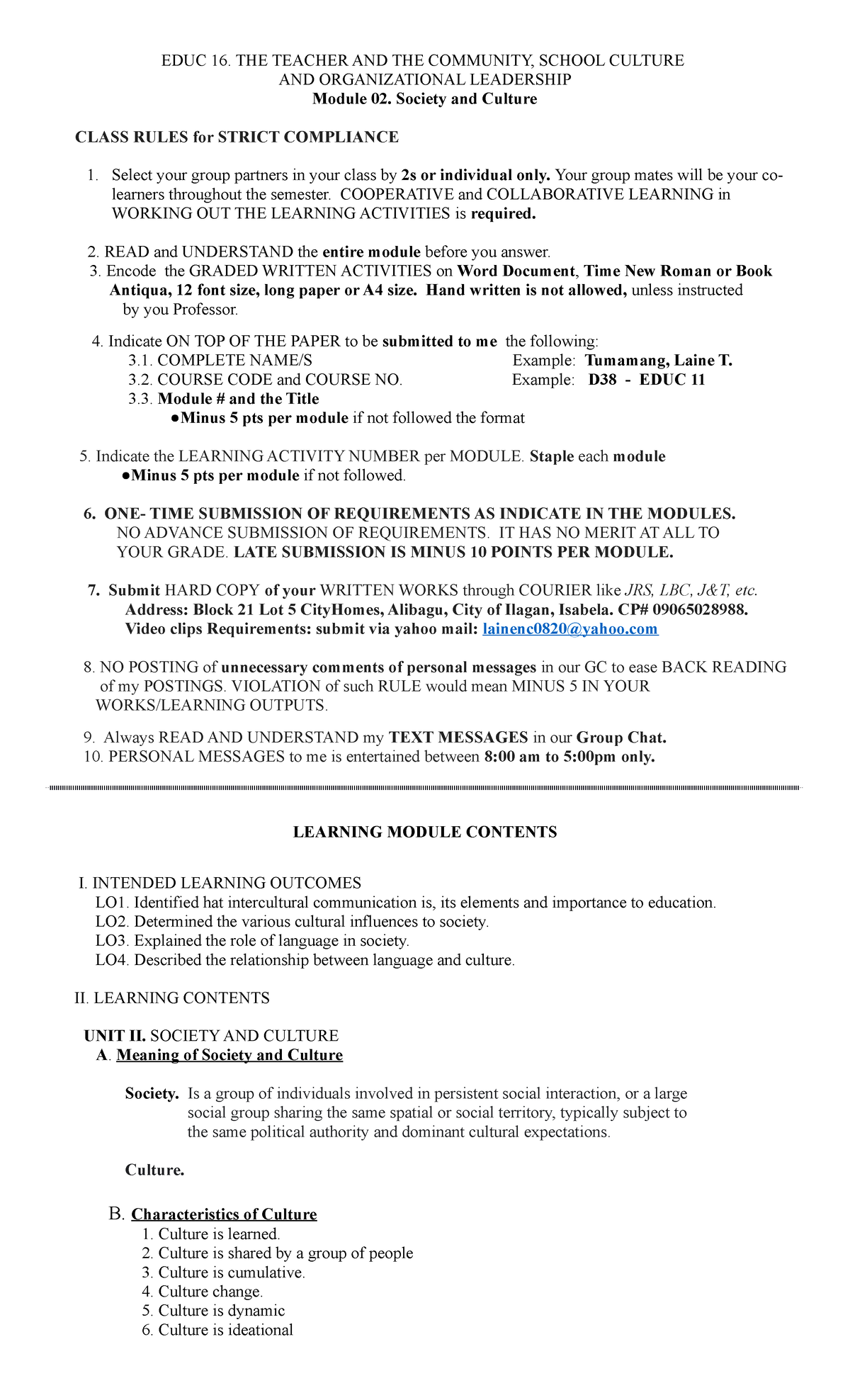 Module-02 for academic and professional - EDUC 16. THE TEACHER AND THE ...